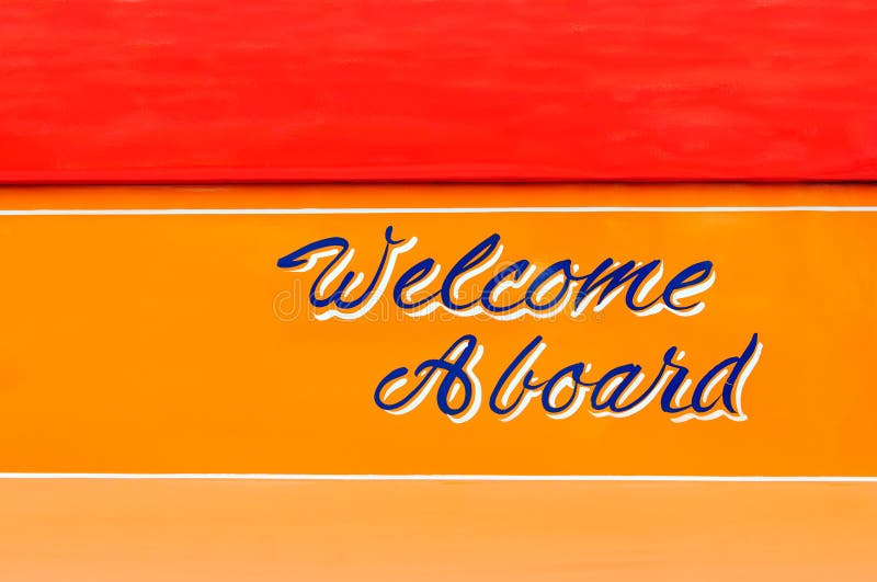 Welcome Aboard stock photo. Image of transportation, horizontal - 22409874