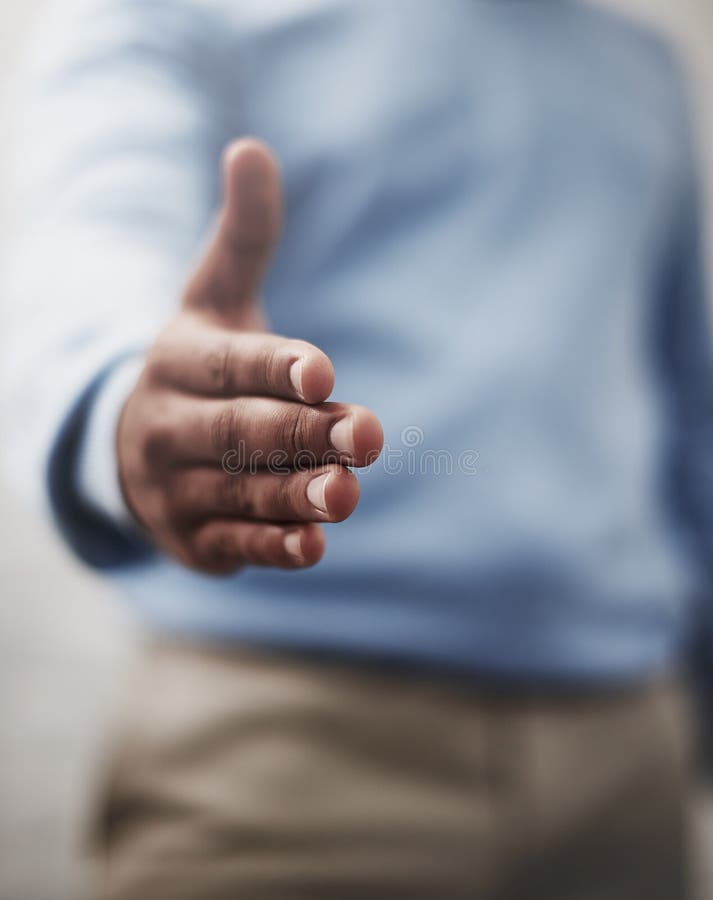 Welcome Aboard. a Businessman Extending His Arm for a Handshake. Stock ...