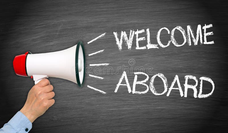 Welcome aboard hand stock image. Image of sign, woman - 63253657