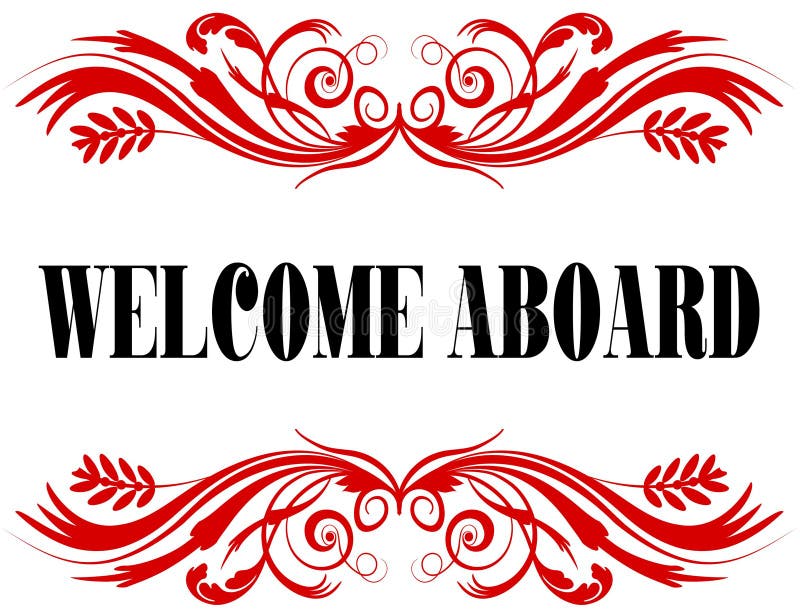 WELCOME ABOARD Red Button Badge. Stock Illustration - Illustration of ...