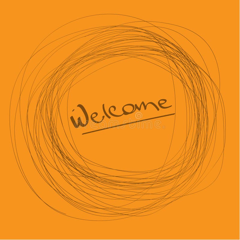 Welcome Abstract Digital Banner Yellow Background Stock Illustration ...