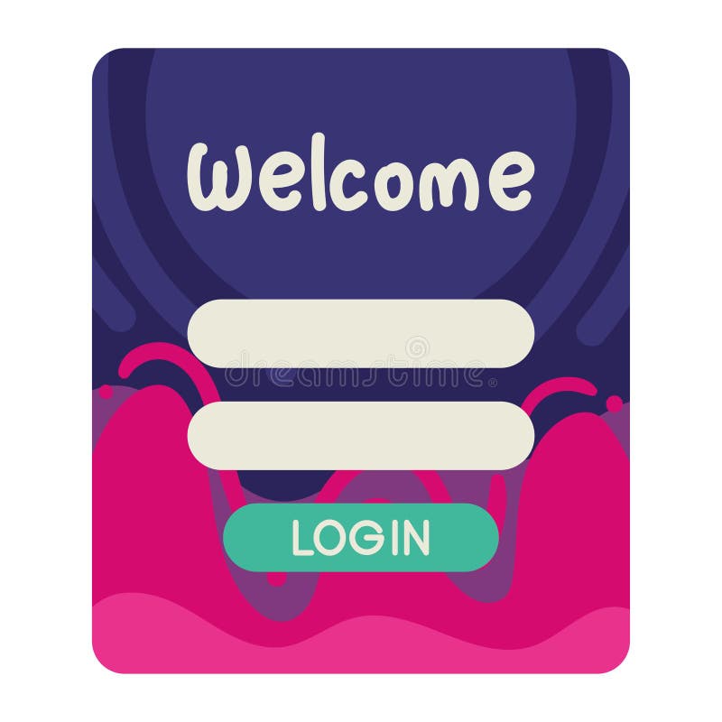 Welcome Access Login Template Stock Vector - Illustration of password ...