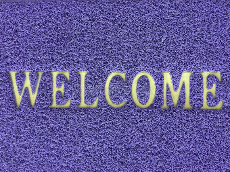 Welcome Alphabet in Violet Color Texture Pattern Background Stock Image ...