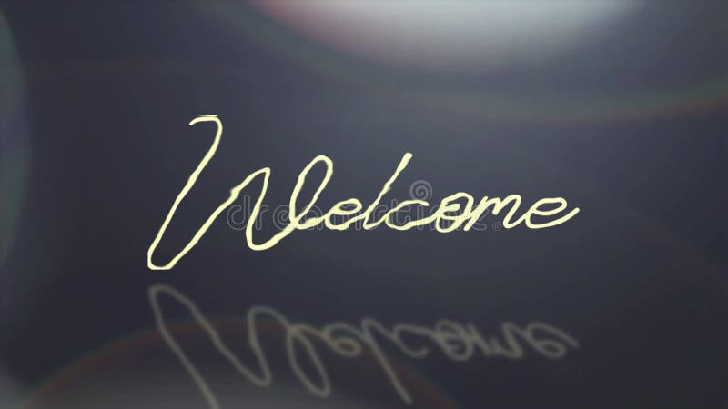 Welcome animation stock footage. Video of video, lens - 261741958
