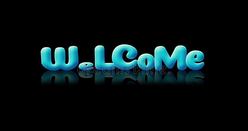 Welcome Animation with Wobbly Effect Stock Video - Video of lettering ...