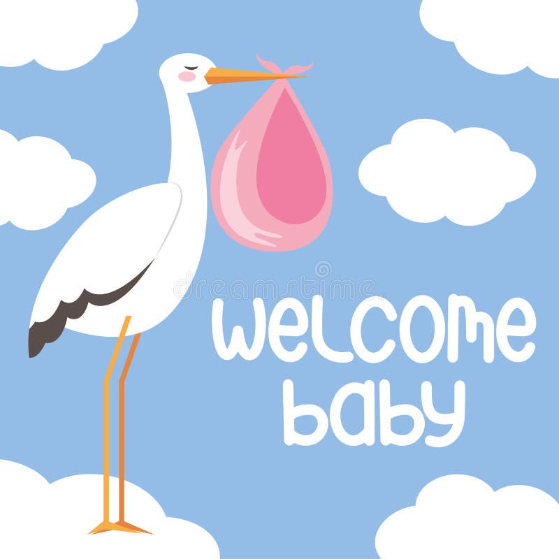 Welcome baby banner stock vector. Illustration of cloud - 283091927