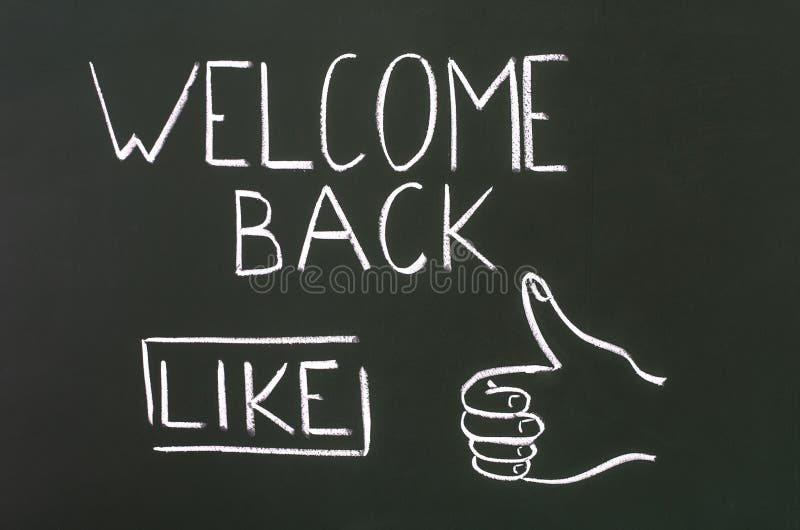 Welcome back stock image. Image of chalk, commerce, billboard - 39785635