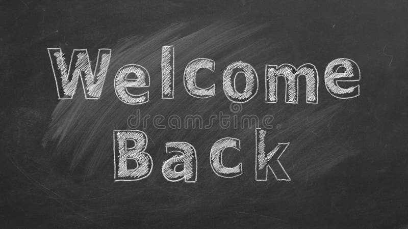 Welcome Back Handwritten Animated Text in Gold Color with an Ink Drop ...