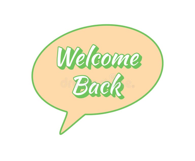 Welcome Back. Sign Template Vector. Design Template Stock Vector ...