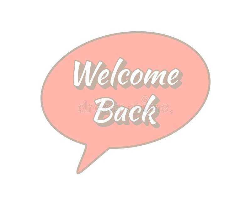 Welcome Back. Sign Template Vector. Design Template Stock Vector ...