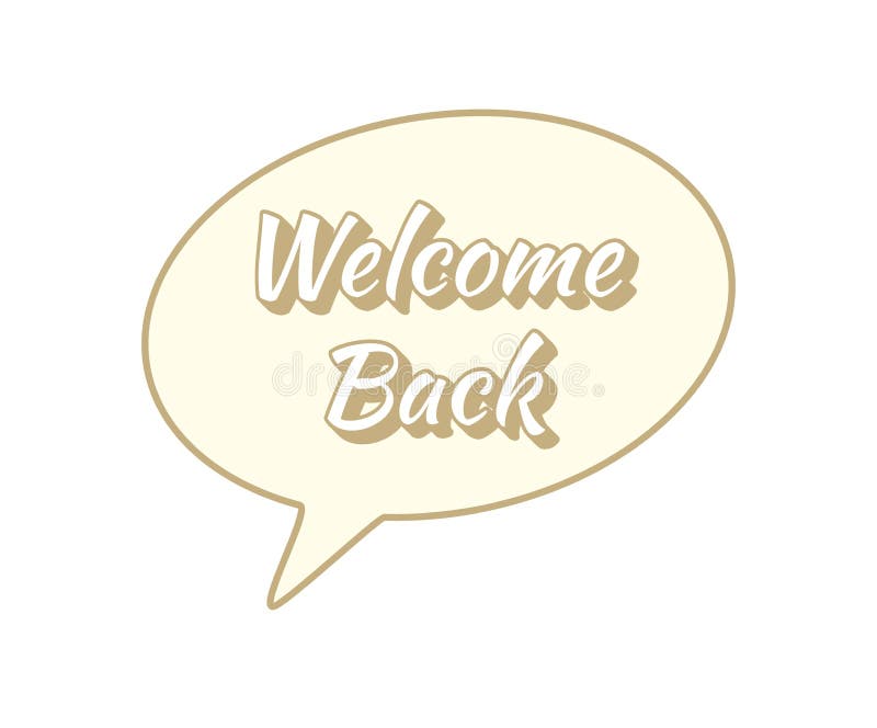 Welcome Back. Sign Template Vector. Design Template Stock Vector ...