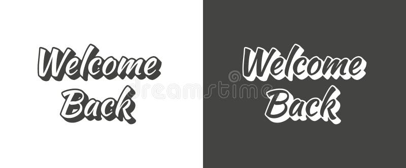 Welcome Back. Sign Template Vector. Design Template. Stock Vector ...