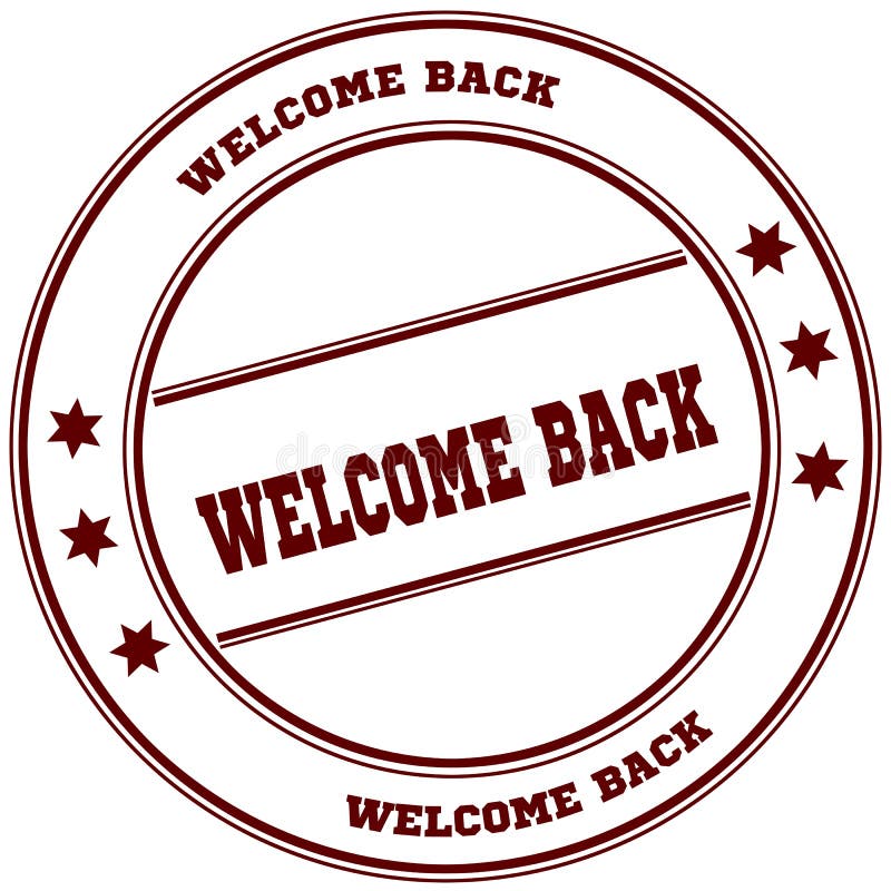 WELCOME BACK Simple Red Stamp Stock Illustration - Illustration of ...