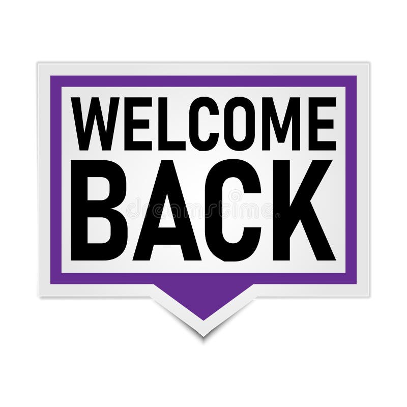 Welcome Back Red Speech Bubble Isolated Icon Stock Vector ...