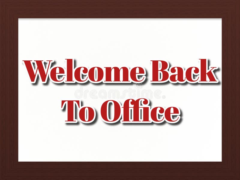 Welcome Back To Office 3d Text Illustration Stock Illustration ...