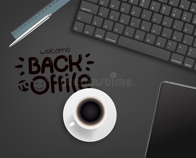 Welcome Back To Office. Different Business Stuff Stock Vector ...