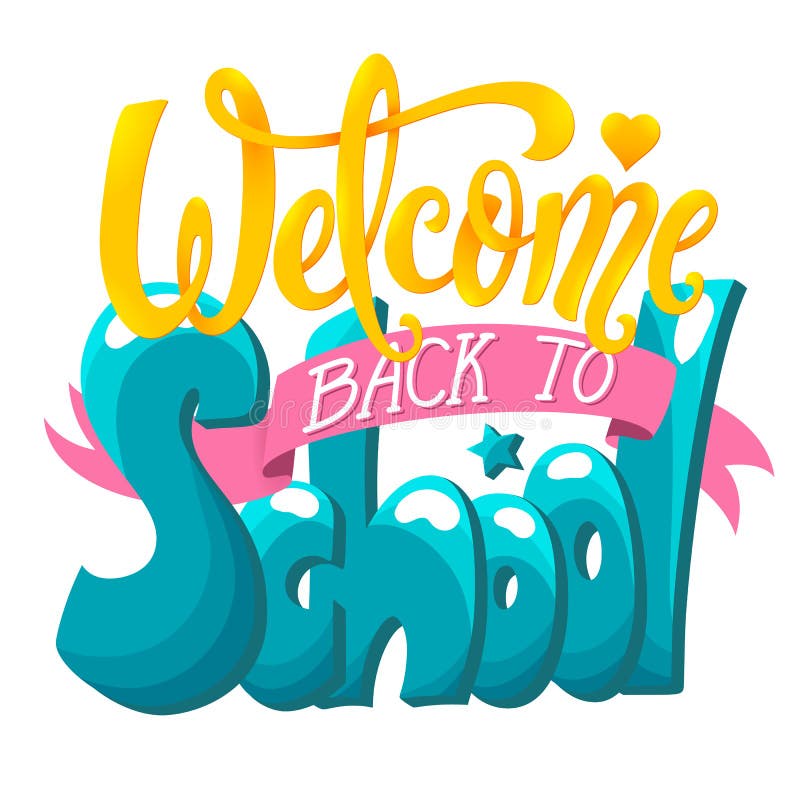 Welcome back to school stock vector. Illustration of children - 95333312