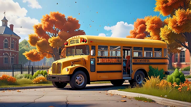 Welcome Back To School Buses Stock Illustration - Illustration of ...