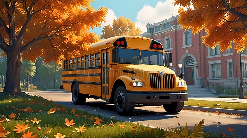 Welcome Back To School Buses Stock Illustration - Illustration of ...