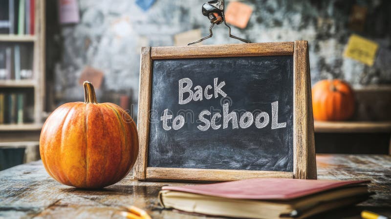 Welcome Back To School Chalkboard Sign Featuring an Array of School ...