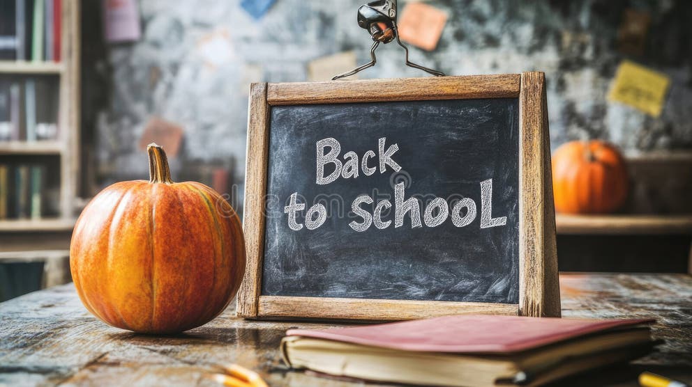 Welcome Back To School Chalkboard Sign Featuring an Array of School ...