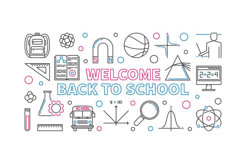 Welcome Back To School Math Class Stock Illustrations – 202 Welcome ...