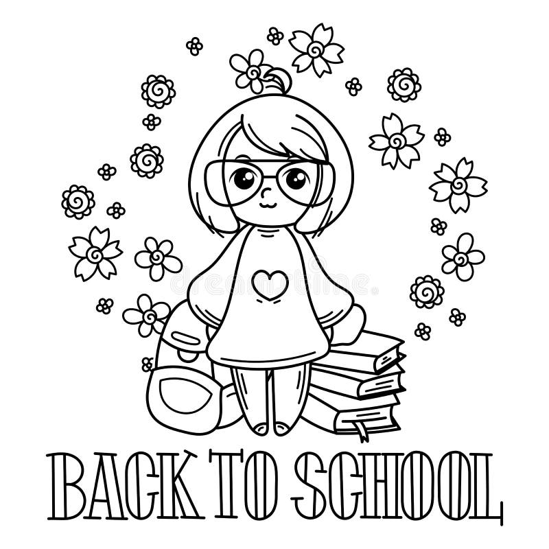 Welcome Back To School. Cute School Kid Ready To Education Stock Vector ...