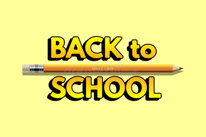 Welcome Back To School Yellow Background Stock Illustrations – 1,213 ...