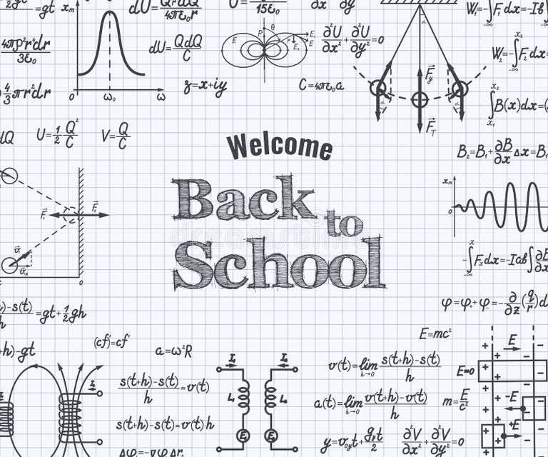 Mathematics Sheet Notebook Formulas Stock Illustrations – 35 ...