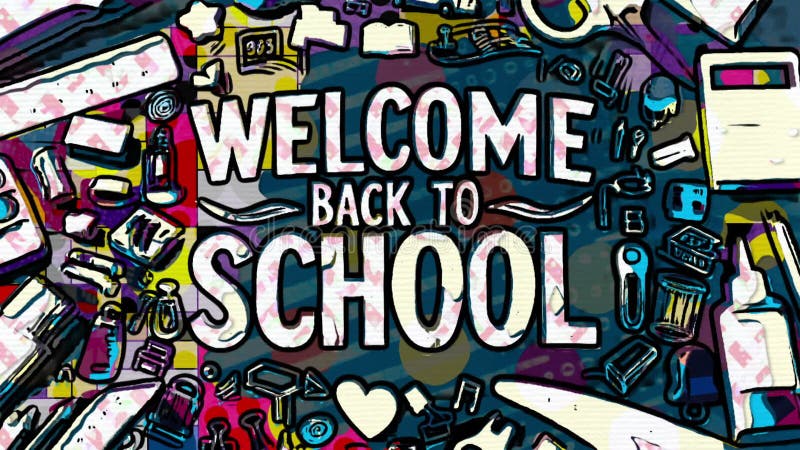 Welcome Back To School Hand Draw Animation Stock Footage - Video of ... Welcome Back To School Hand Draw Animation Stock Footage - Video of ...