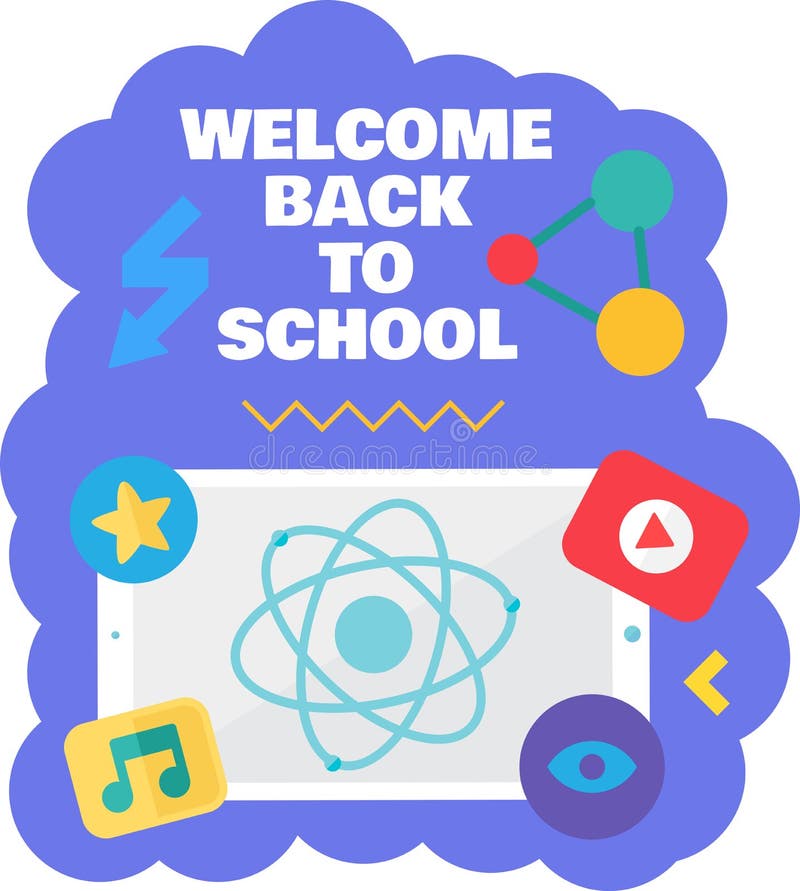 Welcome Back To School for Learning Subject Vector Stock Illustration ...