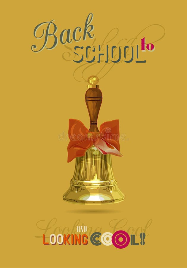 Welcome Back To School Message on Orange Stock Vector - Illustration of ...