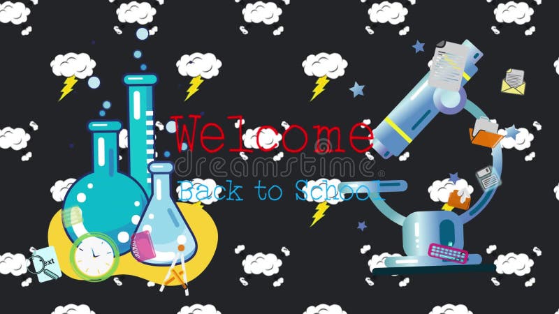 Welcome Back To School Text Against Kids Playing Football Stock Video ...