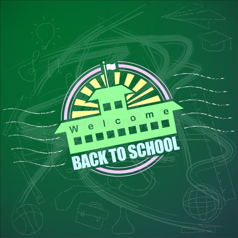 Abstract of Welcome Back To School Vector Background Design. Stock ...