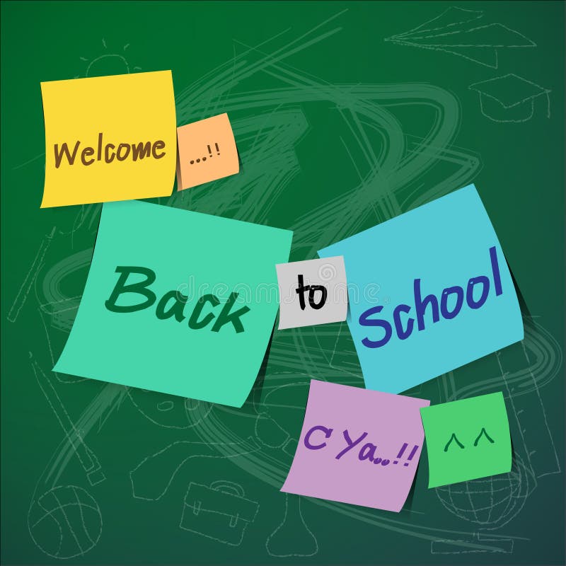 Abstract of Welcome Back To School Vector Background Design. Stock ...