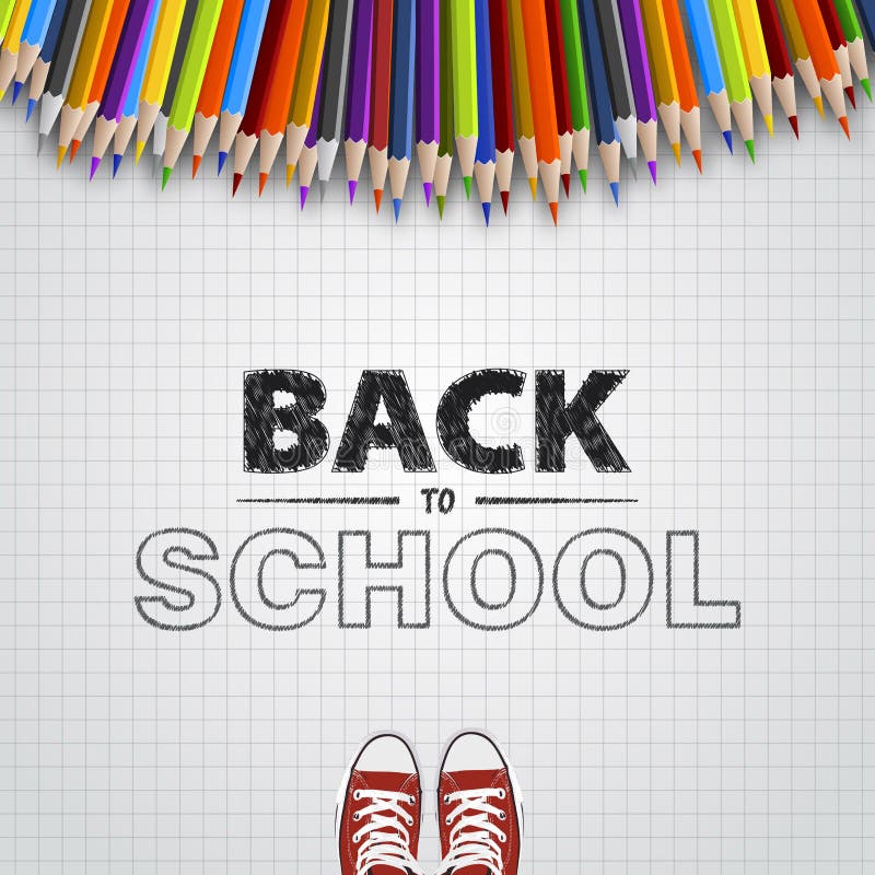 Welcome Back To School Vector Illustration. Card Design Stock ...