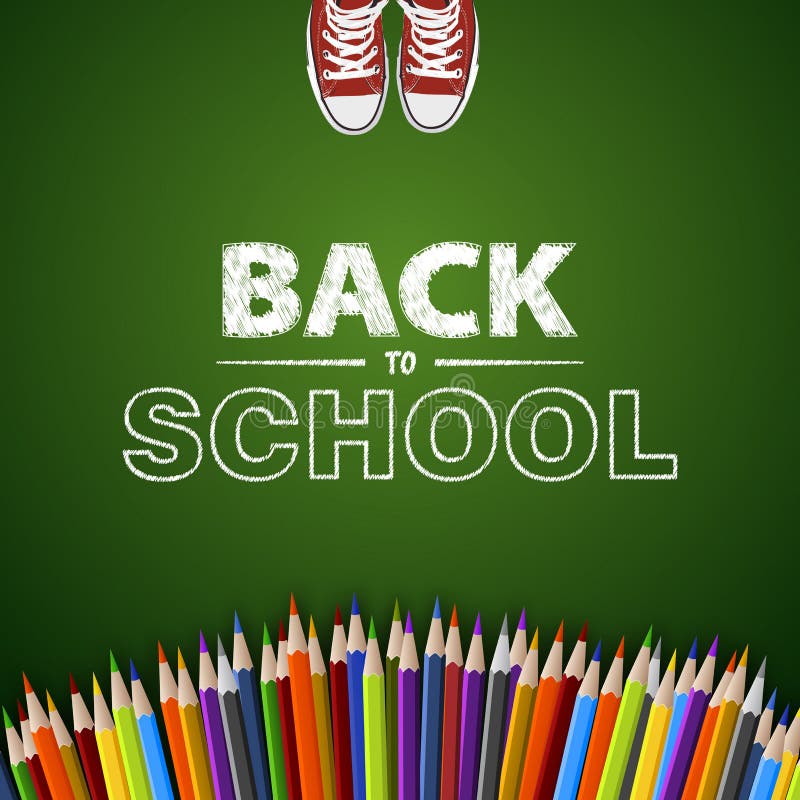 Welcome Back To School Vector Illustration. Card Design Stock ...