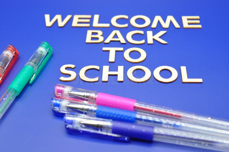 Welcome Back To School Illustration Background Stock Photo - Image of ...