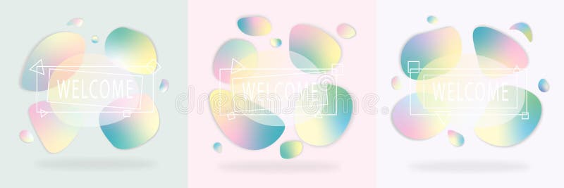 Welcome Banner on Abstract Background with Gradient Stock Vector ...