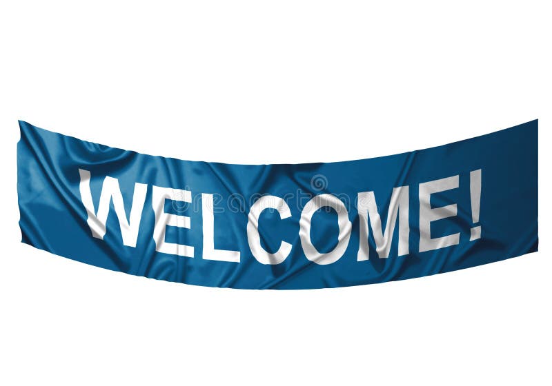 Welcome banner stock illustration. Illustration of concept - 13911274