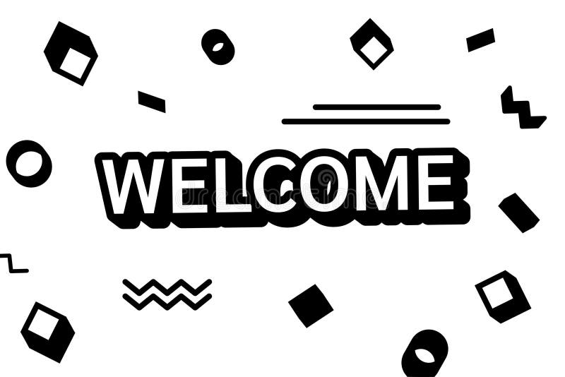 Hi, Wow, Banner, Poster Concept, Bubble Speech, Geometric, Black and ...