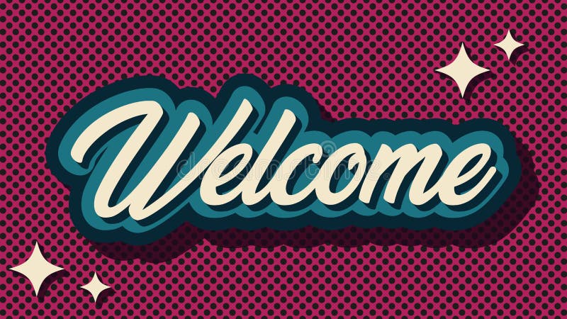 Welcome Banner in Retro Style Stock Vector - Illustration of retro ...