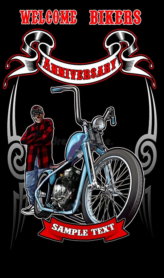 Welcome bikers banner stock illustration. Illustration of clipart ...