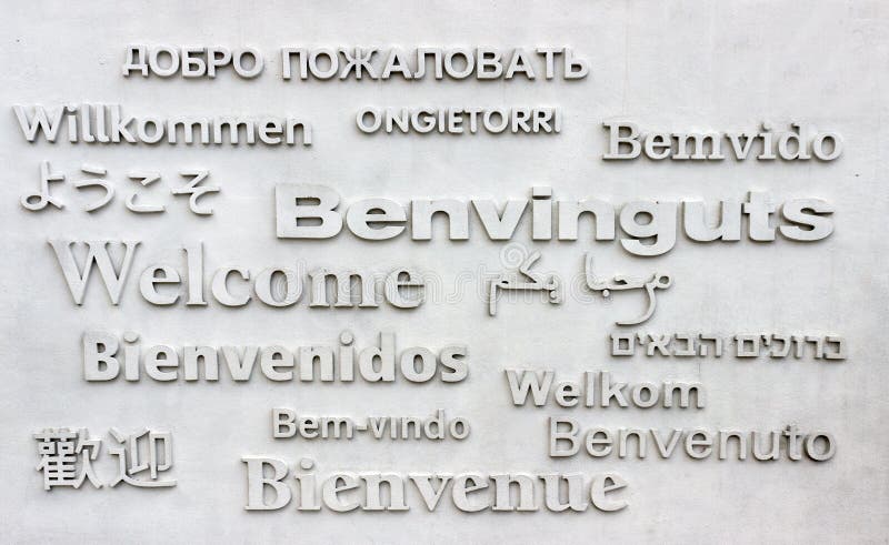 Welcome billboard stock image. Image of world, languages - 28772315