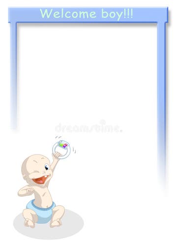 Welcome boy stock illustration. Illustration of newborn - 4789888