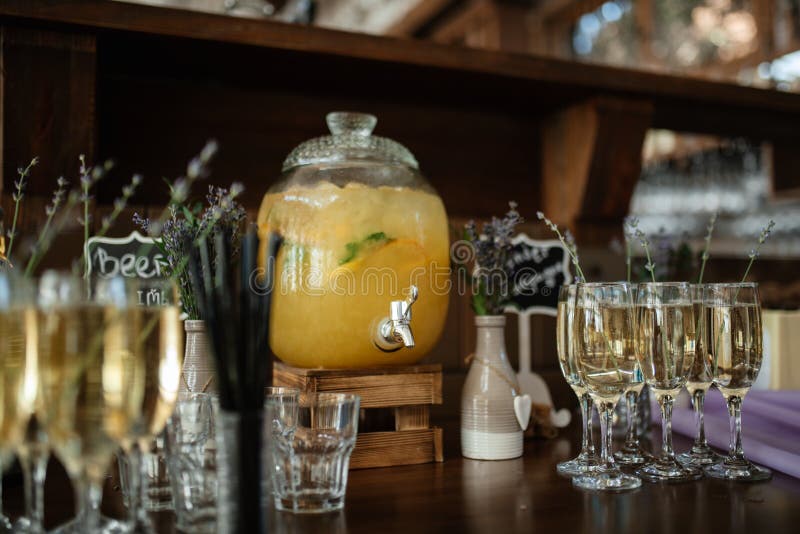 Welcome Buffet with Alcohol and Snacks Stock Image - Image of snacks ...