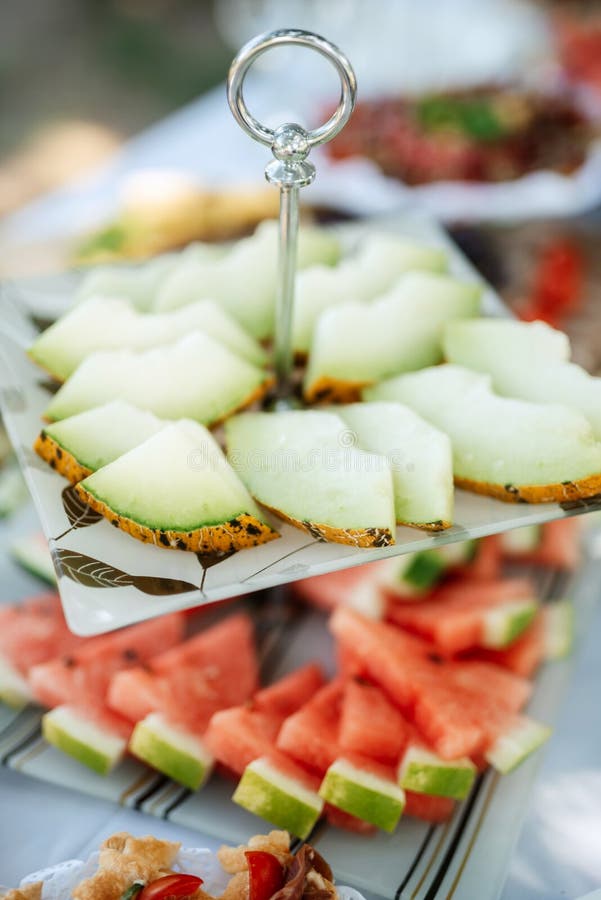 Welcome Buffet with Alcohol and Snacks, Sandwiches Stock Photo - Image ...