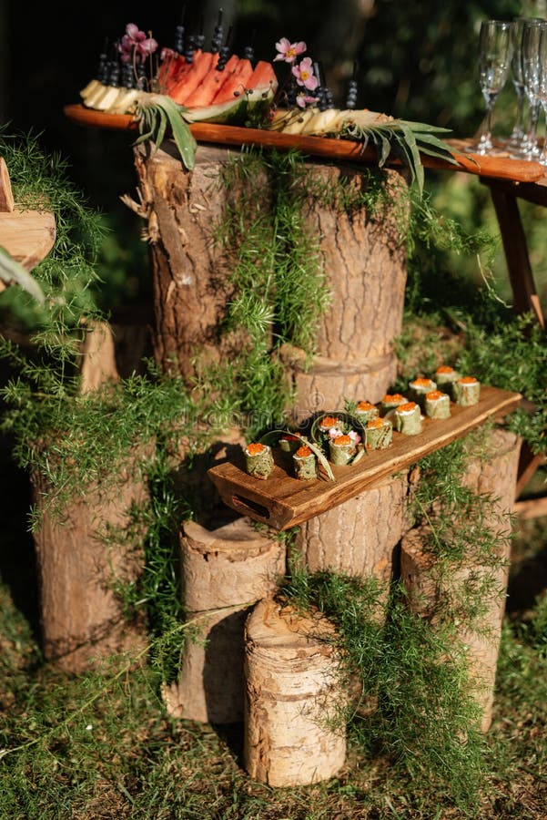 Welcome Buffet with Alcohol and Snacks Stock Photo - Image of buffet ...