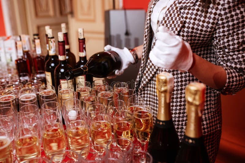 Welcome Buffet with Alcohol and Snacks Stock Image - Image of banquet ...