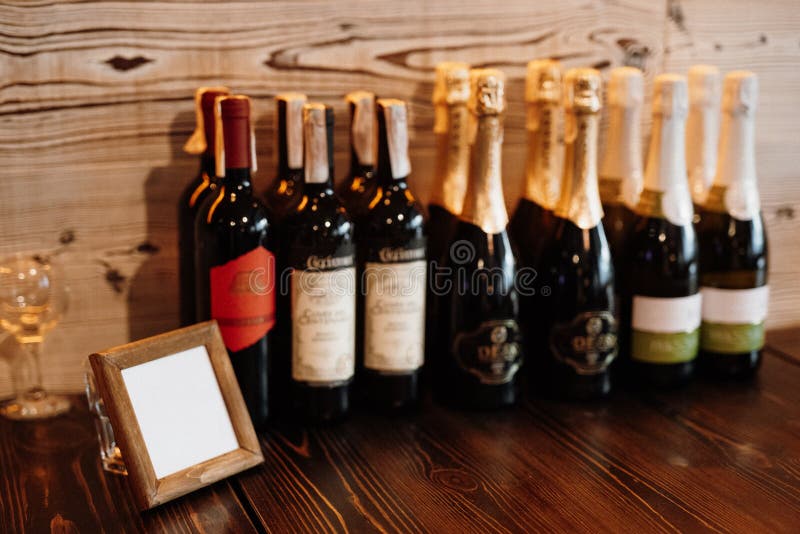 Welcome Buffet with Alcohol Wine Stock Photo - Image of wedding, table ...